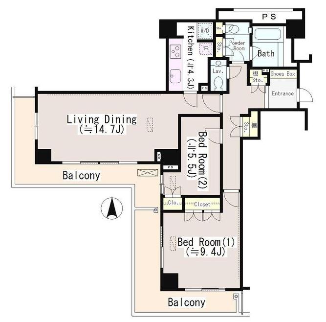 Unit details of Ebisu Garden Terrace Niban-kan 8F - PLAZA HOMES