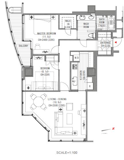 Unit details of Atago Green Hills Forest Tower 12F - PLAZA HOMES
