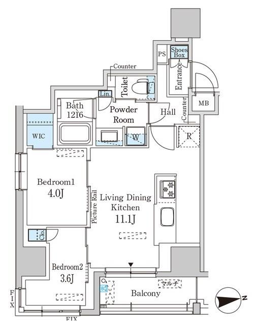 Unit details of Park Axis Kanda Residence 4F - PLAZA HOMES